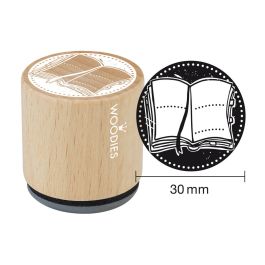 Woodies Rubber Stamp - Book