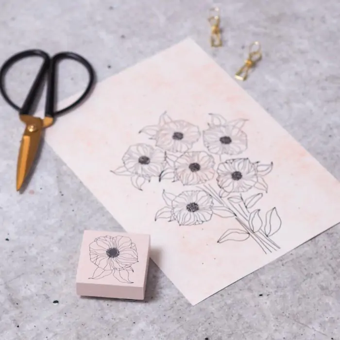 large flower stamp