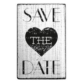 Vintage Stamp - Save the date - Heart
